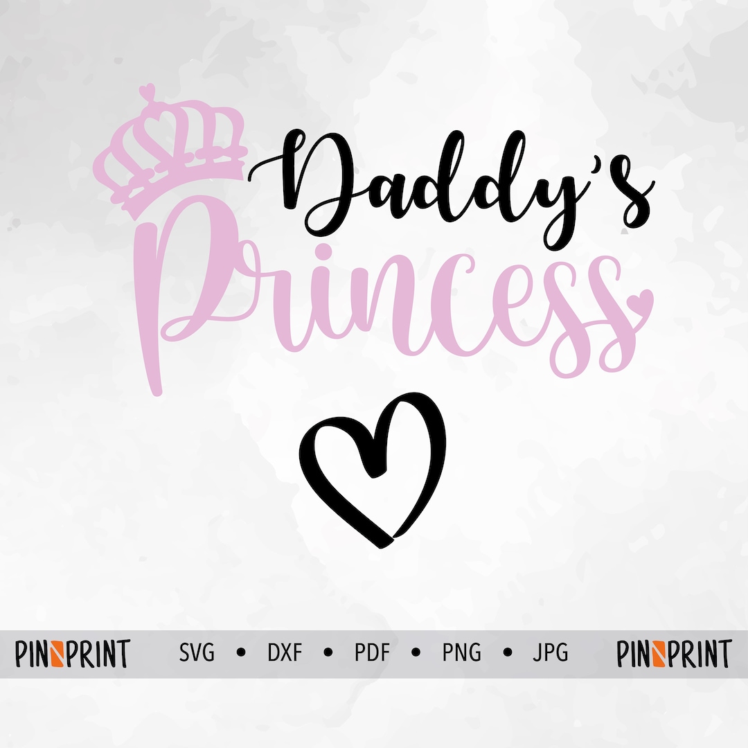 Daddy's Princess SVG, Wall Decals, Girls Bedroom Wall Sticker, Cut File ...