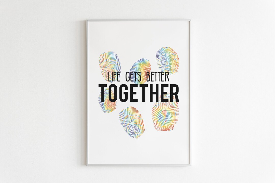 Love is Love Rainbow LGBTQ Print for Pride and Equality Perfect Wall Art for Home or as a Gift ...