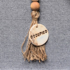 Rustic Bathroom Door Sign, Do Not Disturb, Occupied, Boho Style Hand ...