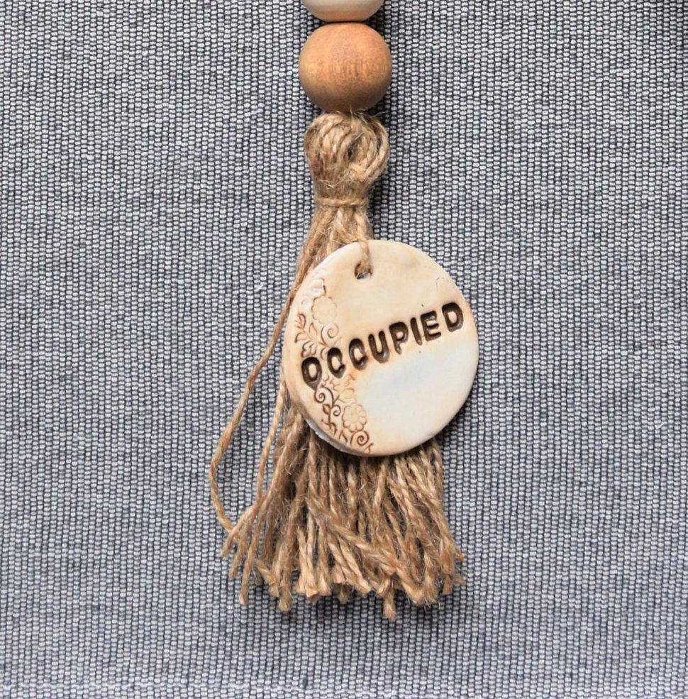 Rustic Bathroom Door Sign, Do Not Disturb, Occupied, Boho Style Hand ...