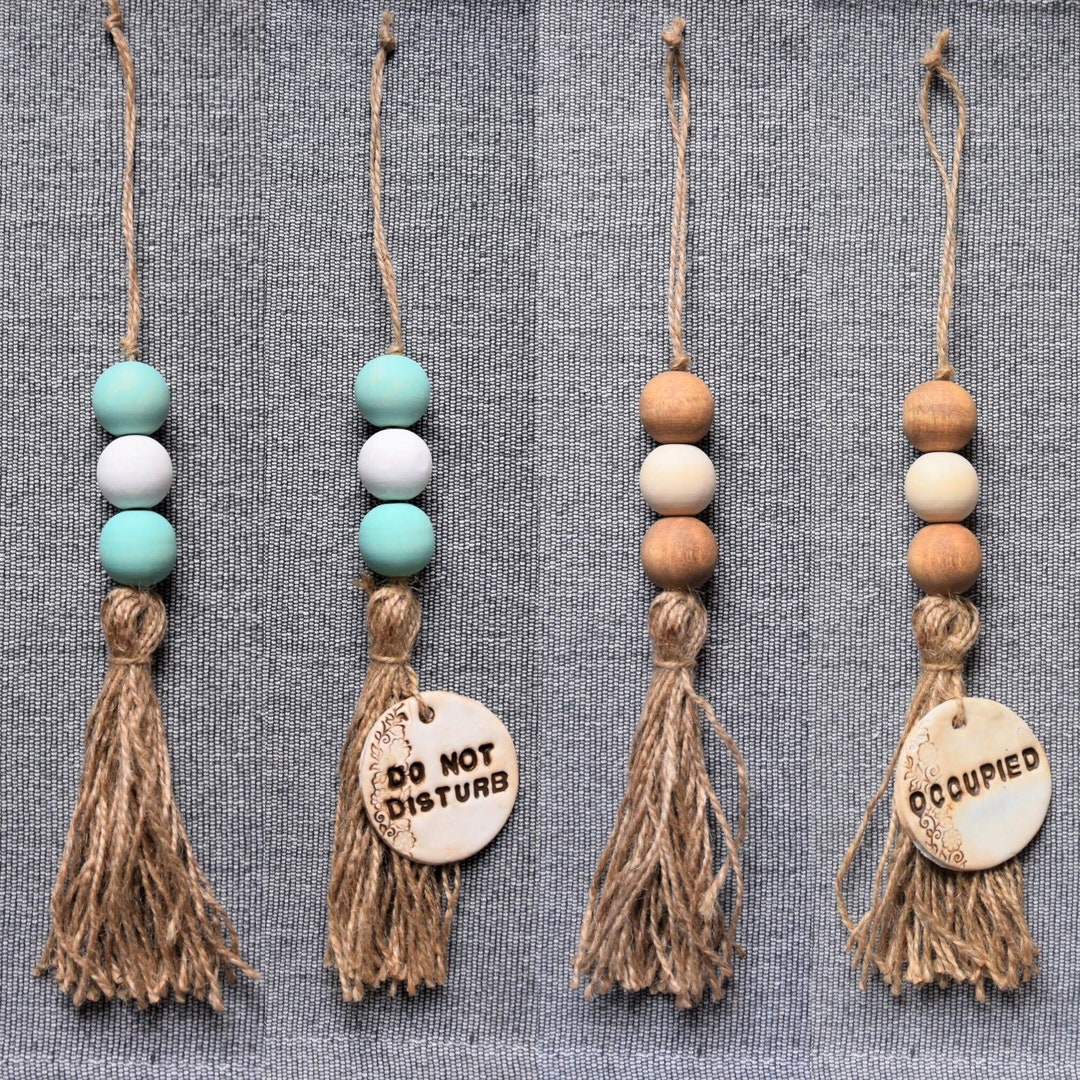 Rustic Bathroom Door Sign, Do Not Disturb, Occupied, Boho Style Hand ...