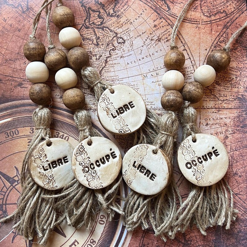 Rustic Bathroom Door Sign, Do Not Disturb, Occupied, Boho Style Hand ...