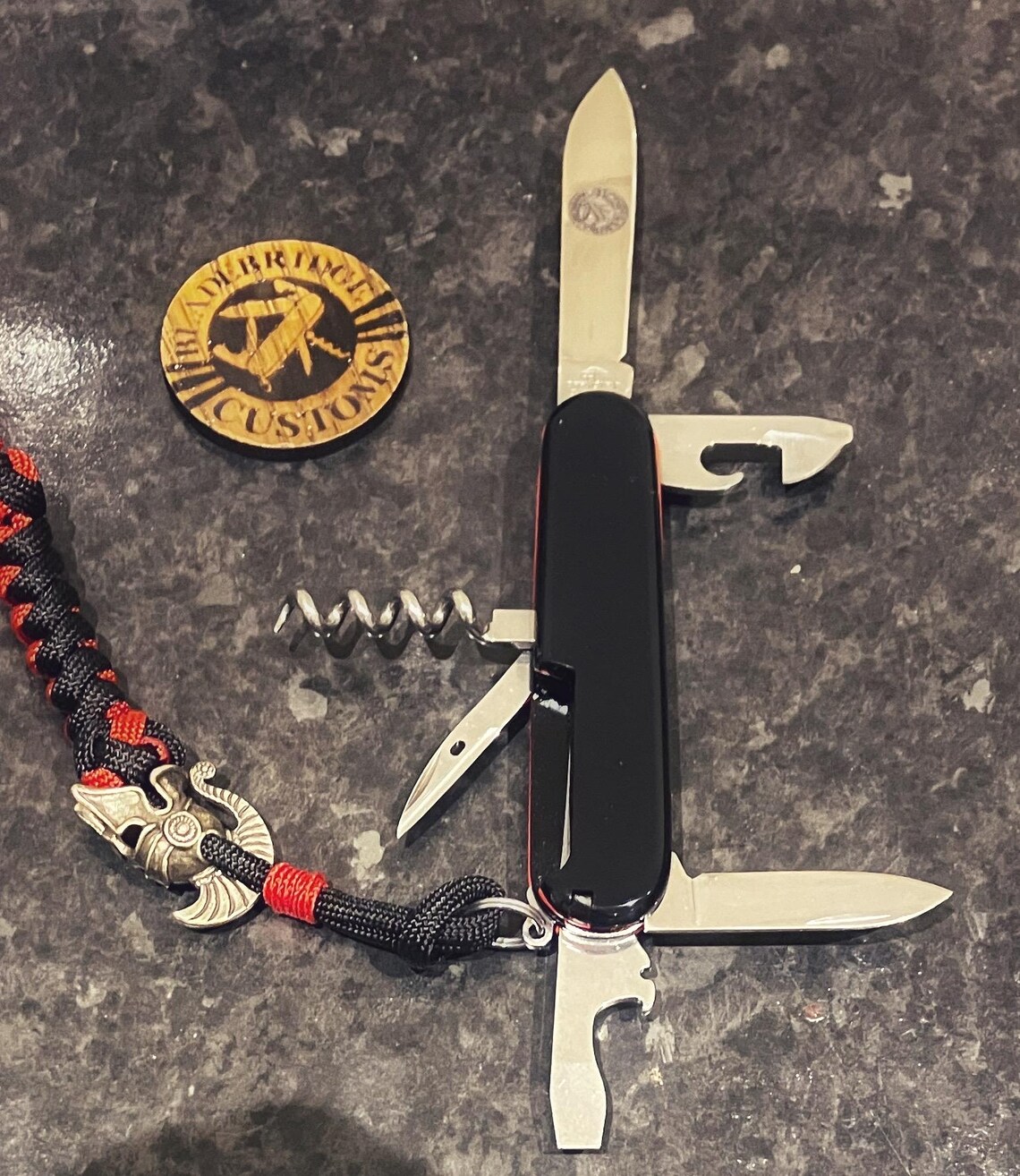 Black and Red G-10 Spartan Custom SAK - Etsy