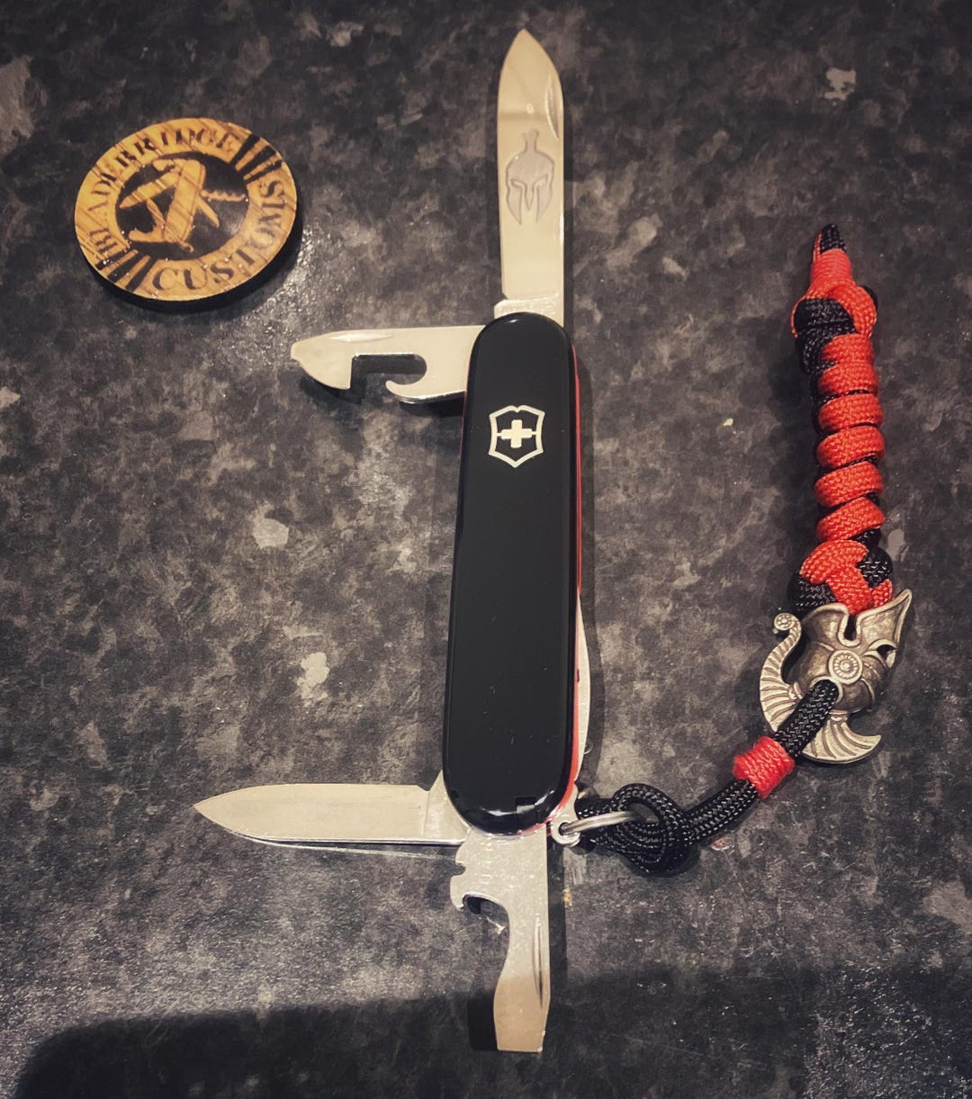 Black and Red G-10 Spartan Custom SAK - Etsy