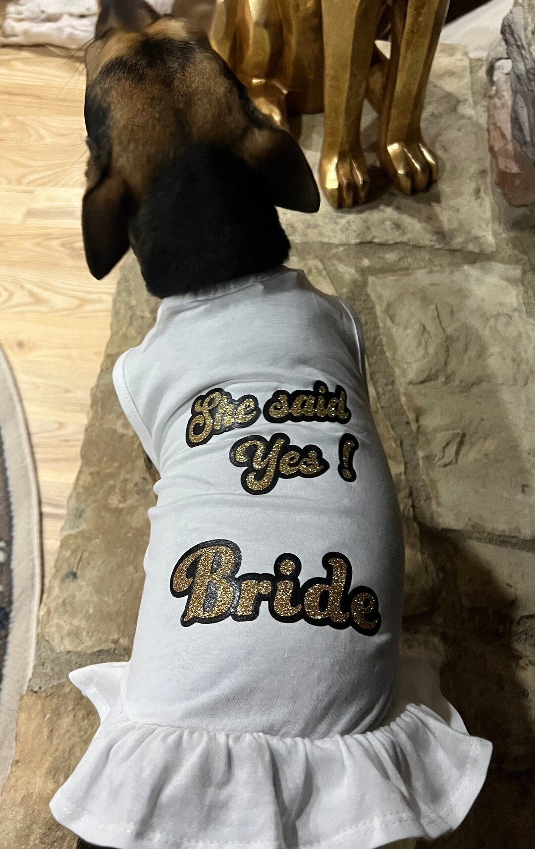 Personalized DOG Dress Shirt- DOG BRIDE She Said Yes - Etsy