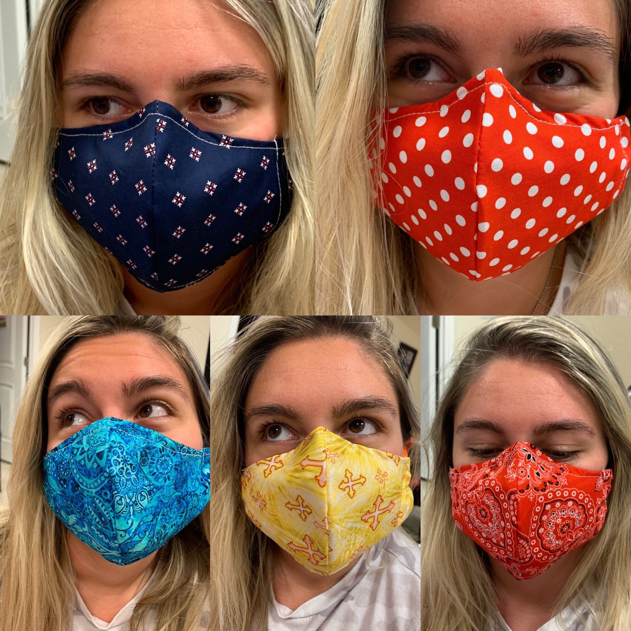 Handmade FACE MASK USA 4 Sizes - Etsy