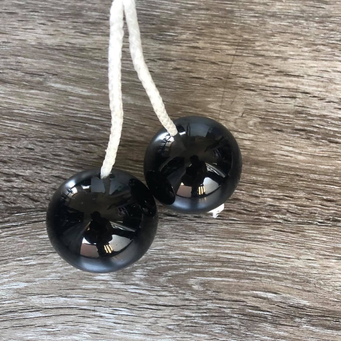 Knockers, Clackers, Click Clacks, Klacker, Solid Black, Balls on String ...