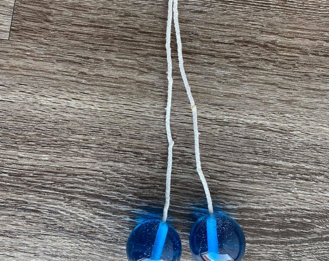 Knockers, Clackers, Click Clacks, Klacker, Sky Blue W/glitter, Balls on ...
