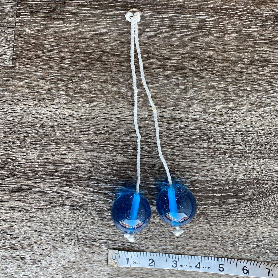 Knockers, Clackers, Click Clacks, Klacker, Sky Blue W/glitter, Balls on ...