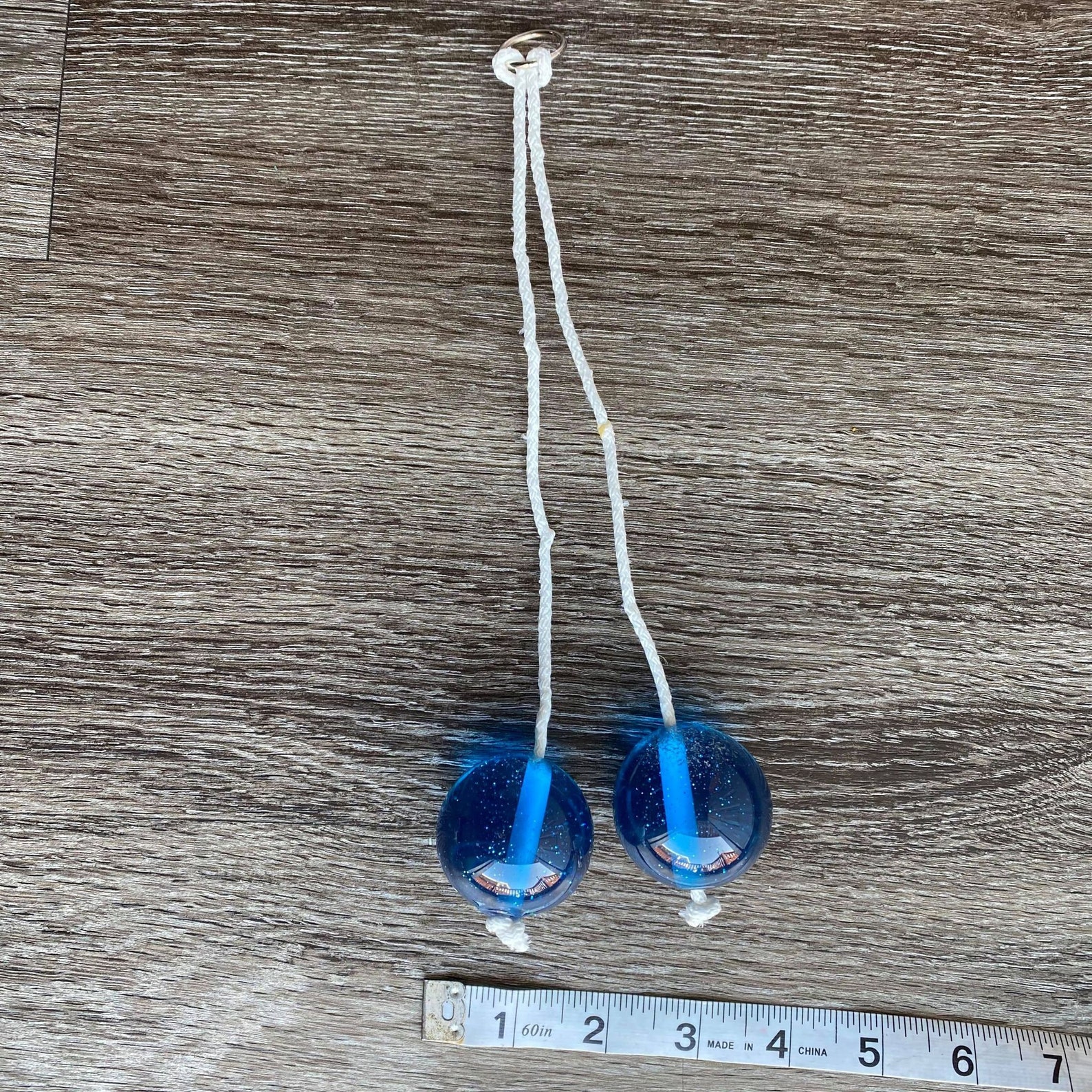 Knockers, Clackers, Click Clacks, Klacker, Sky Blue W/glitter, Balls on ...