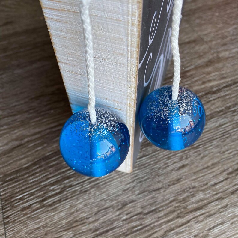 Knockers, Clackers, Click Clacks, Klacker, Sky Blue W/glitter, Balls on ...