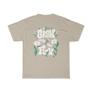Grow With the Flow Shirt Mental Health Shirt Happy Face - Etsy