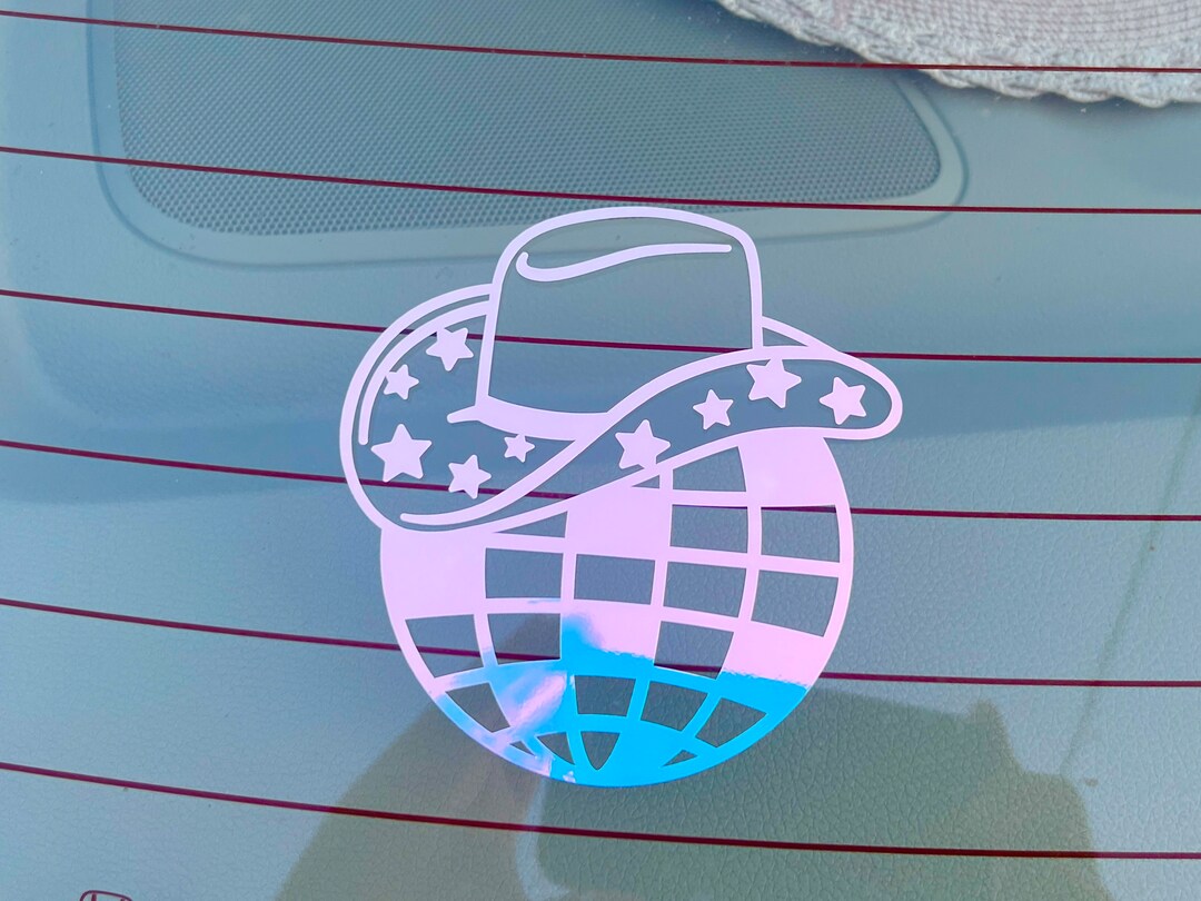 Disco Ball Western Cowgirl Decal Car Stickers Car Decal Car Decals ...