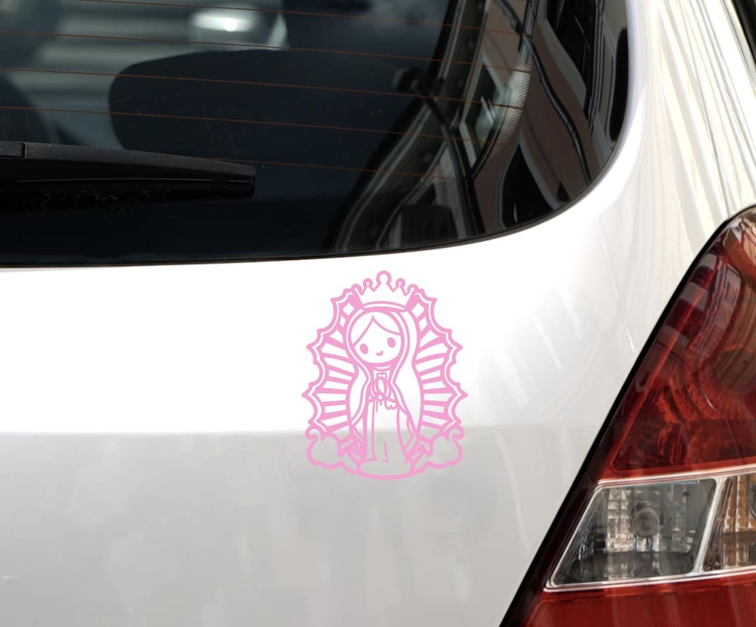 Virgin Mary Car Decal Sticker - Cute Virgencita Car Window Decal ...