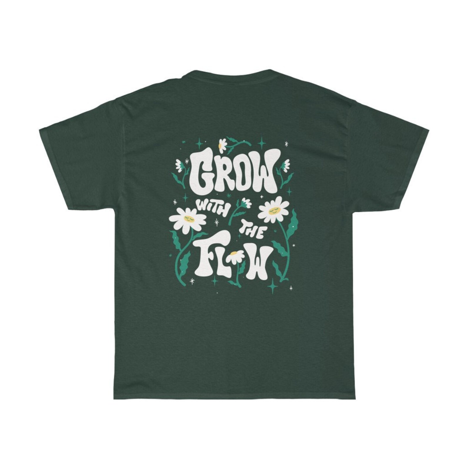 Grow With the Flow Shirt Mental Health Shirt Happy Face - Etsy