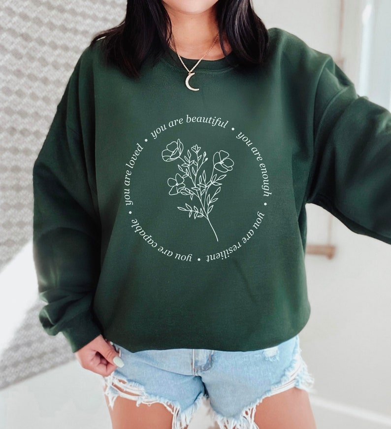 Mental Health Crewneck Sweater Positive Affirmations - Etsy