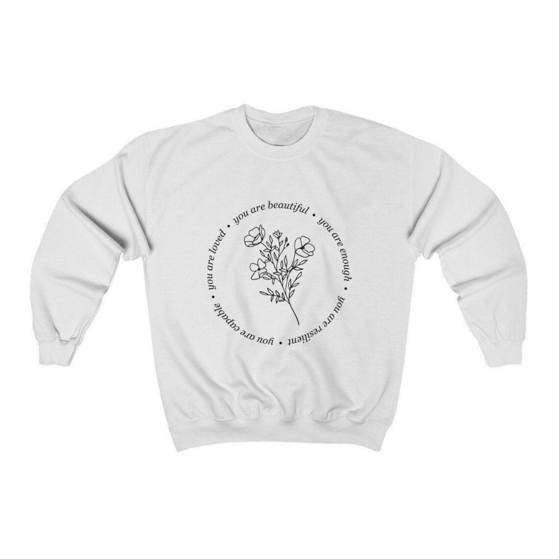 Mental Health Crewneck Sweater - Positive Affirmations Pullover, Self ...