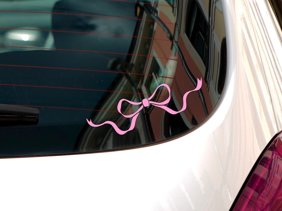 Bow Car Decal Cute Car Decal Car Window Coquette Bow Sticker Girly ...