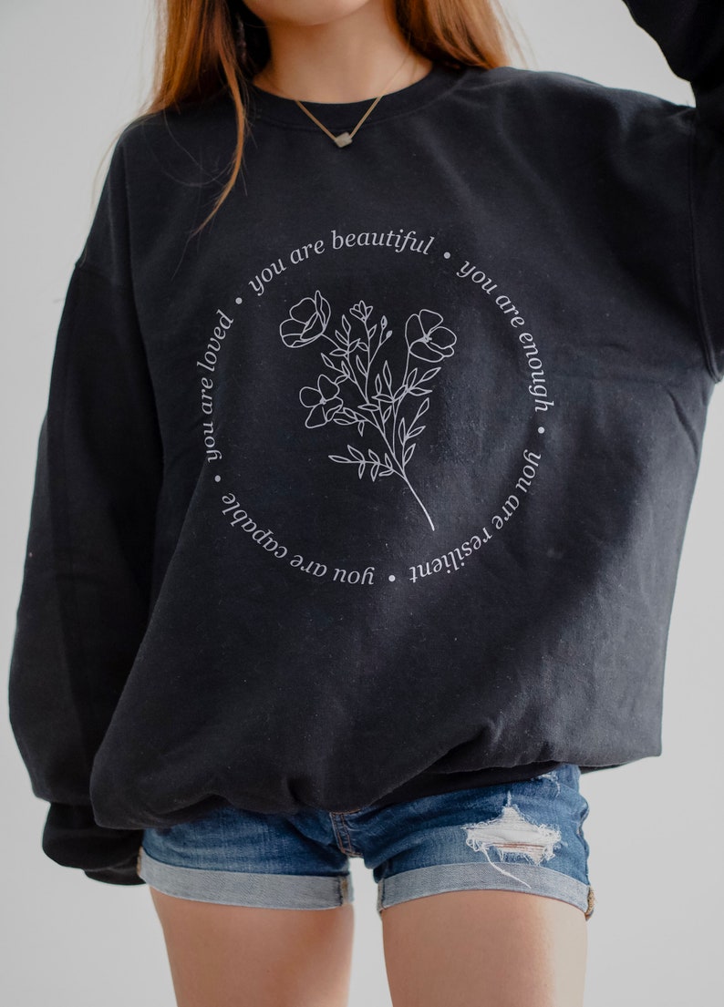 Mental Health Crewneck Sweater Positive Affirmations - Etsy