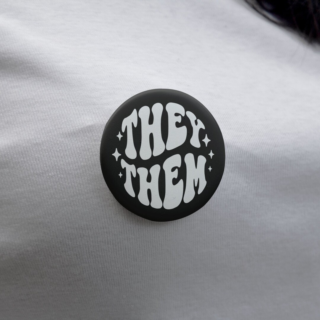 They Them Pin Pronoun Pin Pride Pin Genderfluid Pin Pronoun Pins ...