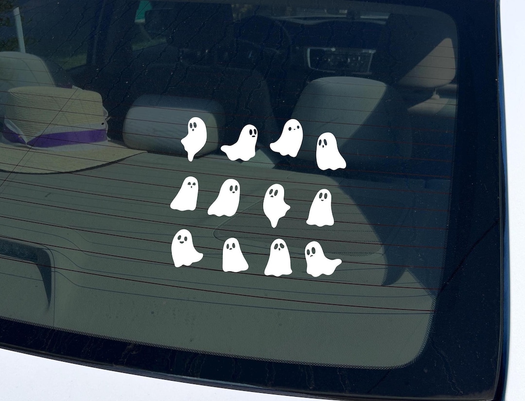 Spooky Ghost Decals Sheet - Halloween Aesthetic Decals, for Car Rear ...