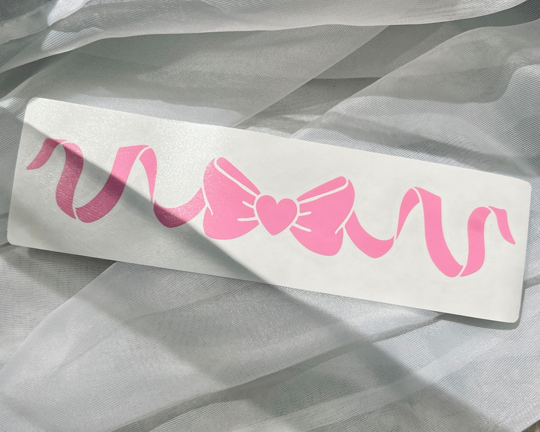 Ribbon Bow Car Decal Cute Car Decal Car Window Coquette Bow Sticker ...