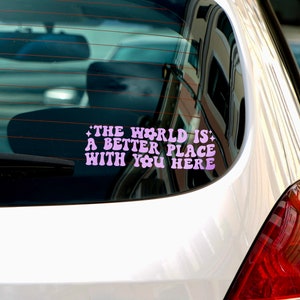 Positive Vinyl Decal Car Window Decal Sticker, Laptop Decal, Trendy Car ...