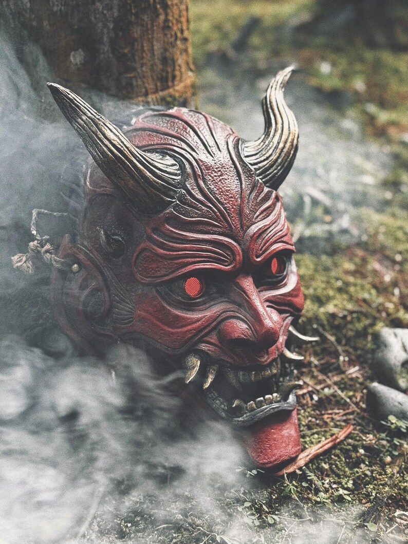 ONI | Red Eyes | Mask - Etsy