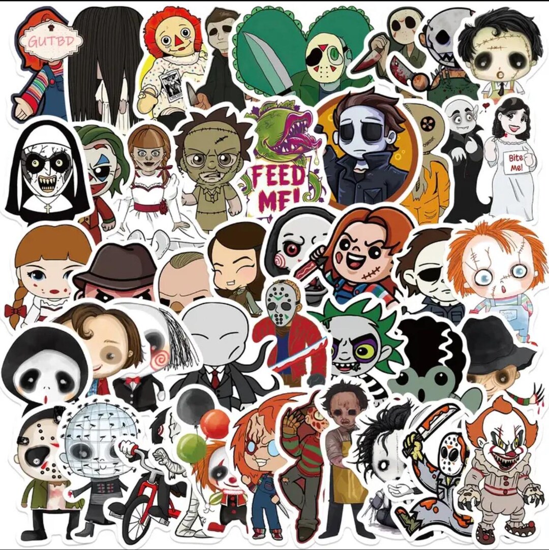 Pack of 50 Halloween Horror Scary Theme Vinyl Sticker Pack - Etsy