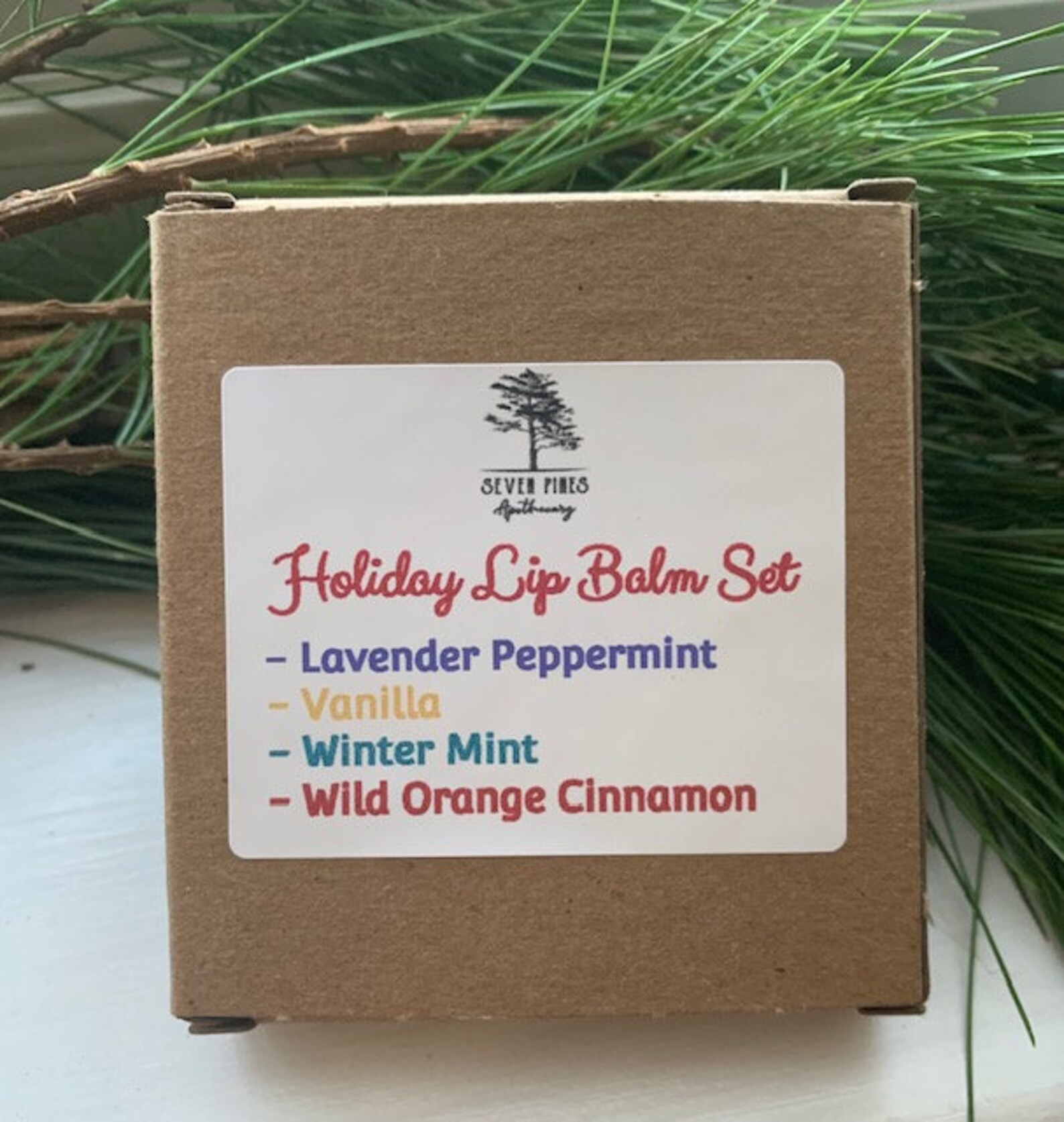 Holiday Lip Balm Set-winter Lip Balm-natural Chap Stick-vanilla Lip ...