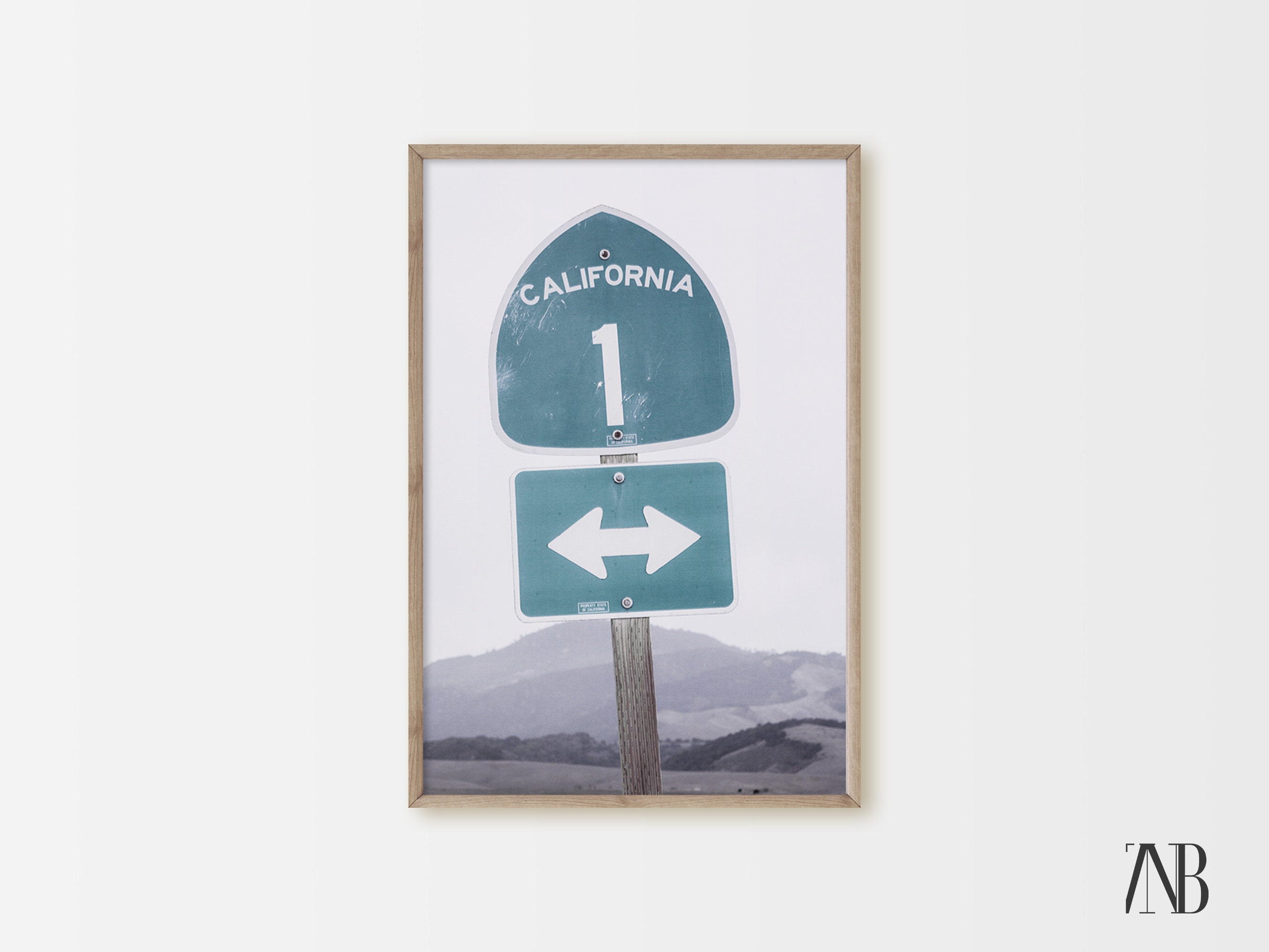 Highway 1, Road Sign, Pacific Coast, Printable Wall Art, Instant ...