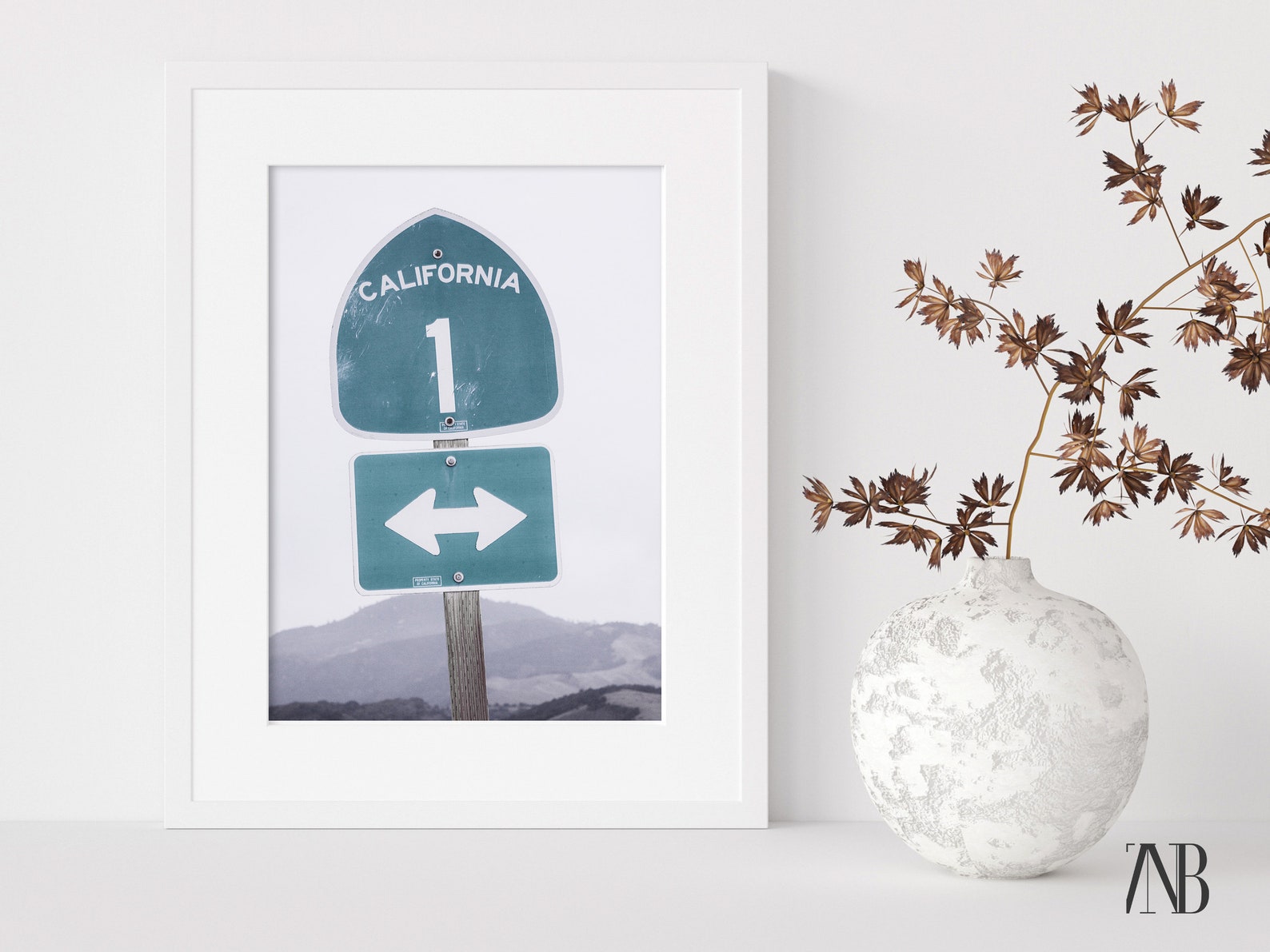 Highway 1, Road Sign, Pacific Coast, Printable Wall Art, Instant ...