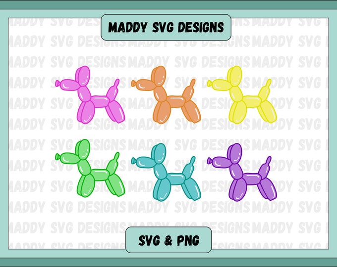10 Printable Balloon Dog Coloring Pages - Etsy Canada