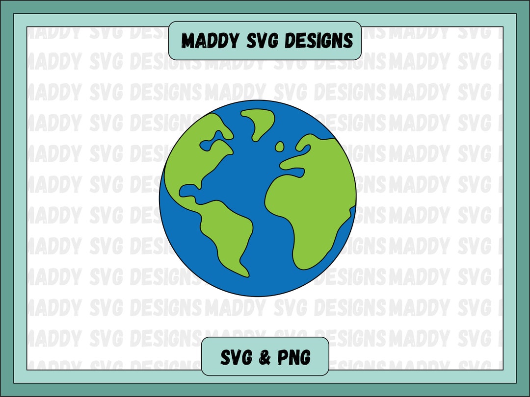 Earth SVG PNG, Planet Svg, Globe Svg, World Svg, Sublimation File ...