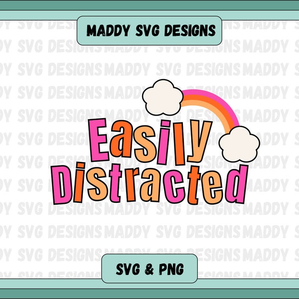 Adhd Easily Distracted Svg - Etsy