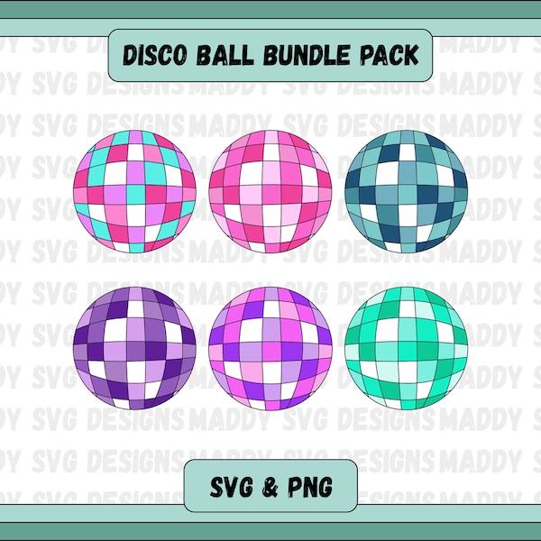 Retro Disco Ball Svg - Etsy