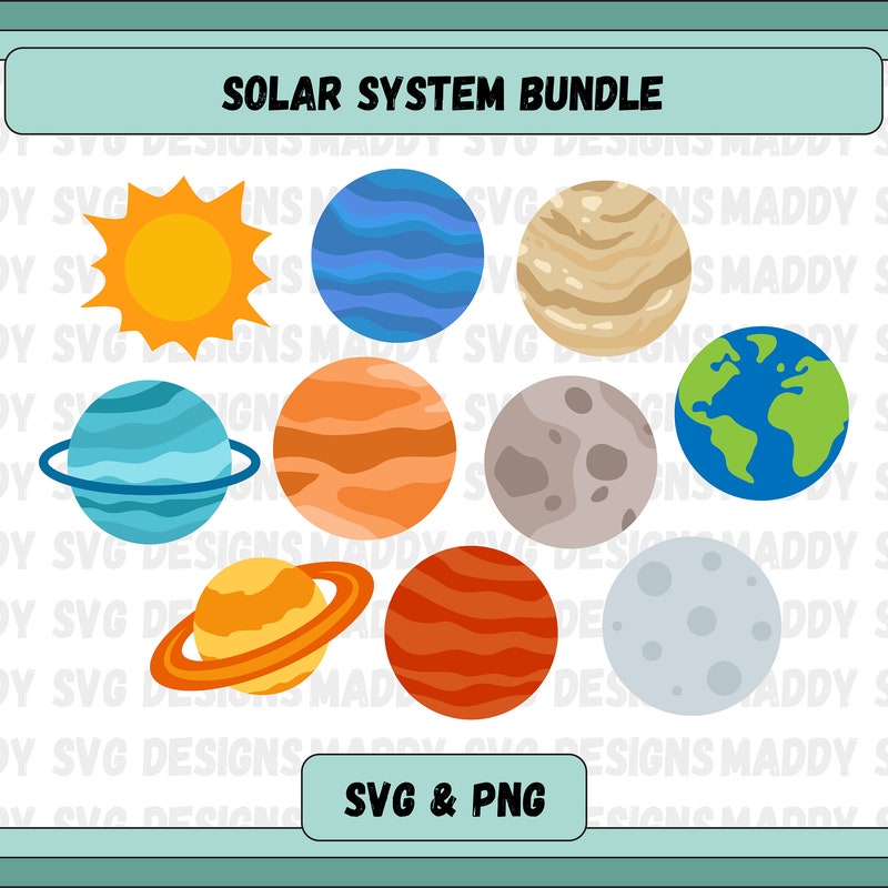 Solar System Svg - Etsy
