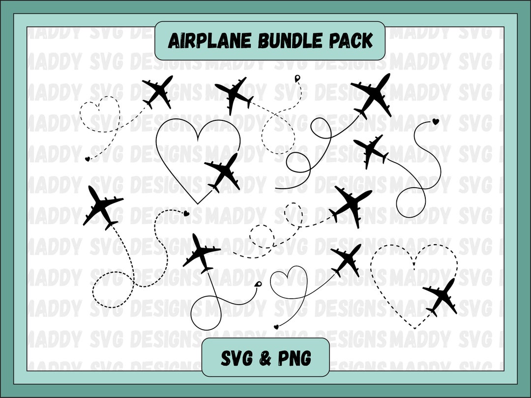 Airplane SVG Bundle, Airplane Route Svg, Airplane Clipart, Airplane ...