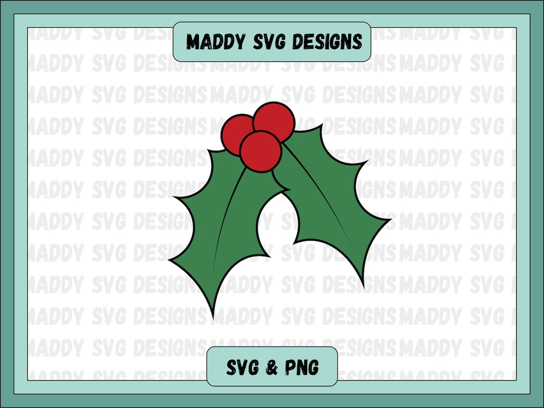 Mistletoe SVG PNG, Christmas Mistletoe Svg, Christmas Clipart, Design ...