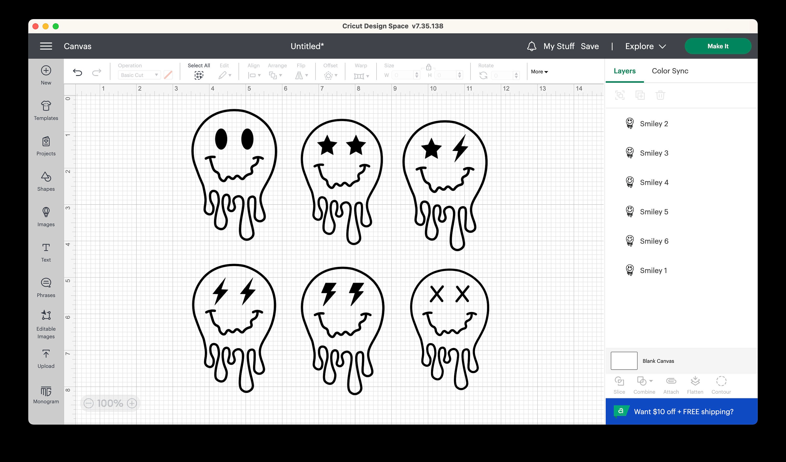 Drippy Smiley Face SVG Bundle, Melting Smiley Png, Dripping Happy Face ...