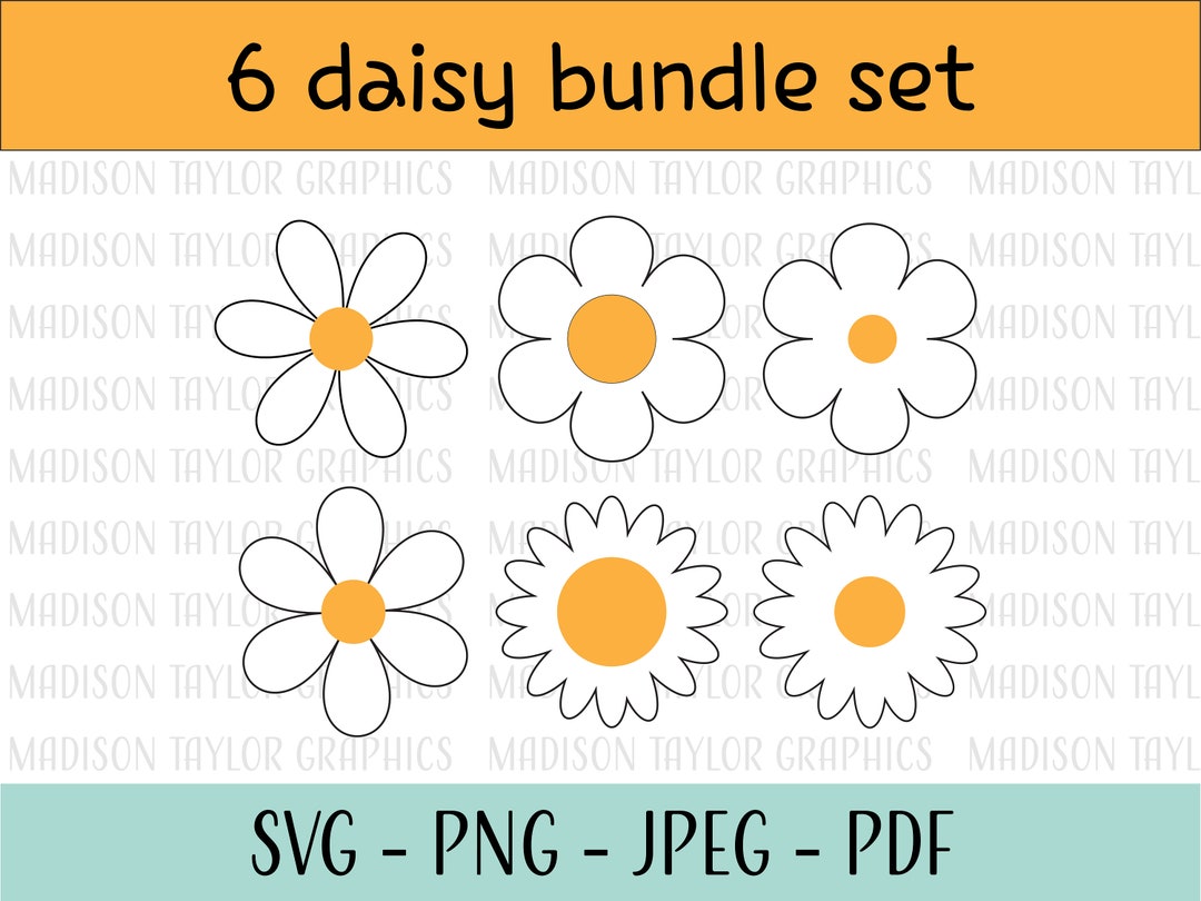 Daisy SVG Bundle Daisy Png Cute Daisy Flower Clipart Bundle - Etsy