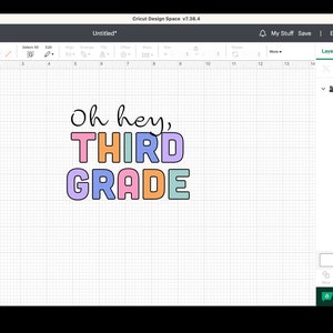Oh Hey Third Grade SVG PNG Instant Download, Elementary School Design ...