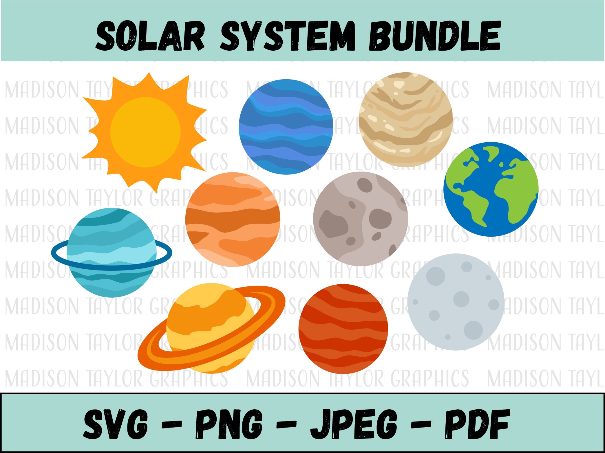 Planets Solar System Clip Art