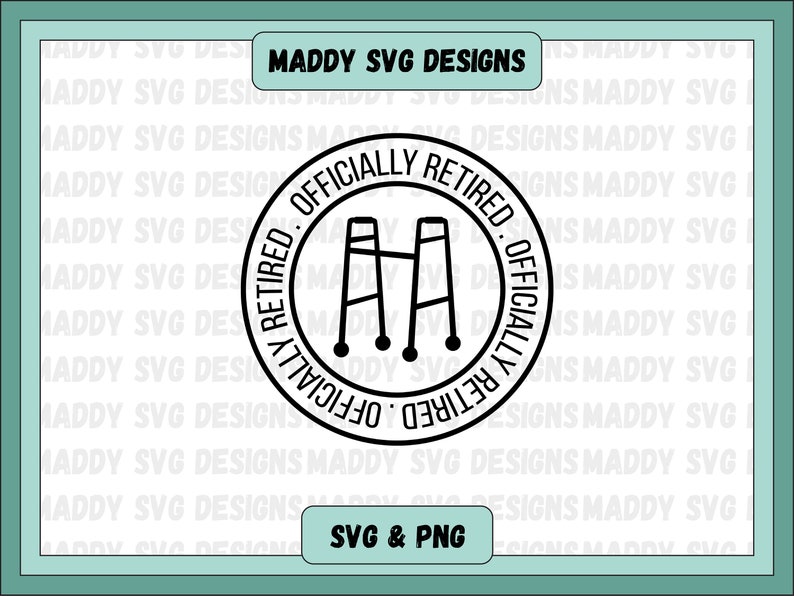 Officially Retired Svg, Retirement Svg, Retirement Gift Svg, Walker Svg ...