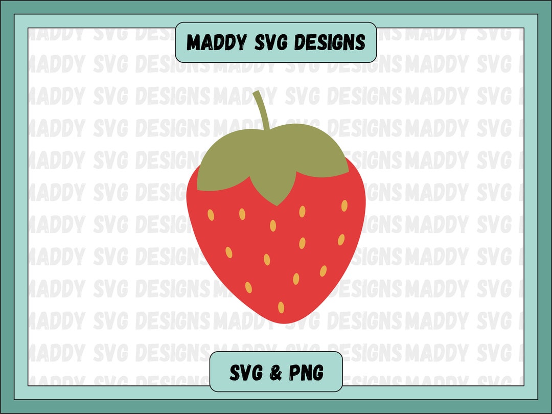 Strawberry SVG PNG, Strawberry Clipart, Cute Svg for Summer, Fruits Svg ...
