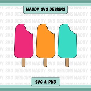 Ice Cream Popsicle SVG, PNG, Popsicle Clipart, Summer Treats Cut File ...