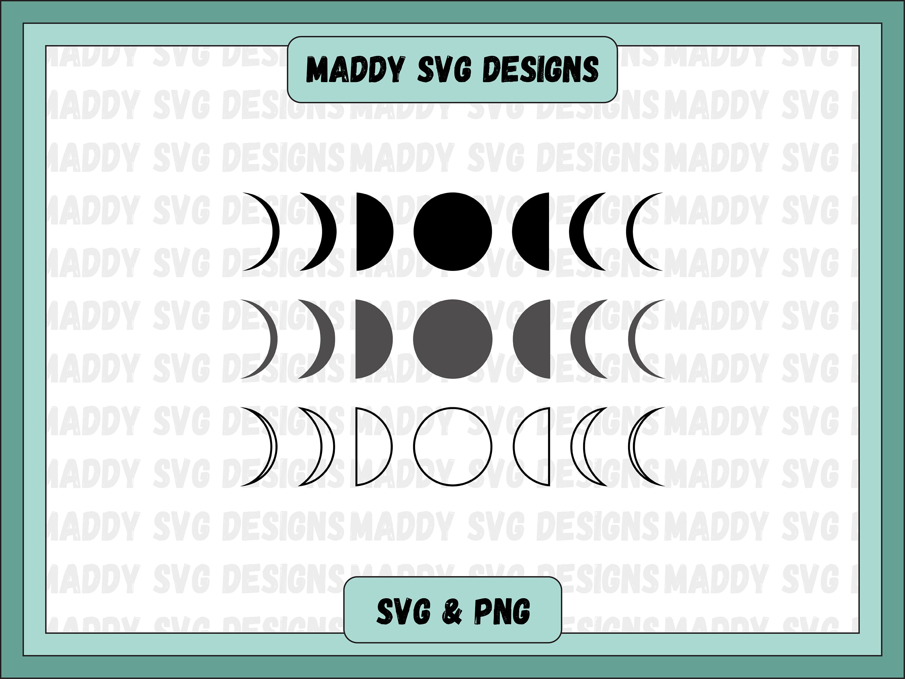 Mond Phase SVG Bundle, himmlische svg, mystische witchy vibes svg ...