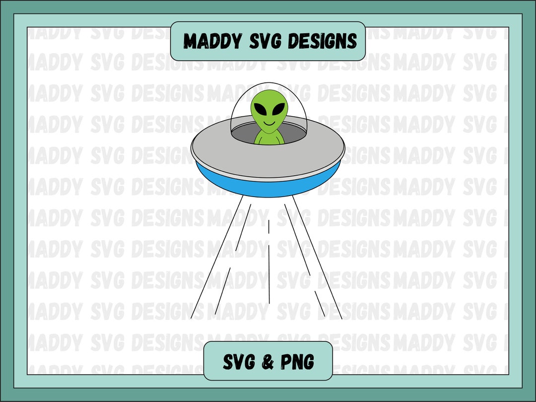 Alien Spaceship UFO SVG PNG, Outer Space Svg, Spaceship Alien Clipart ...
