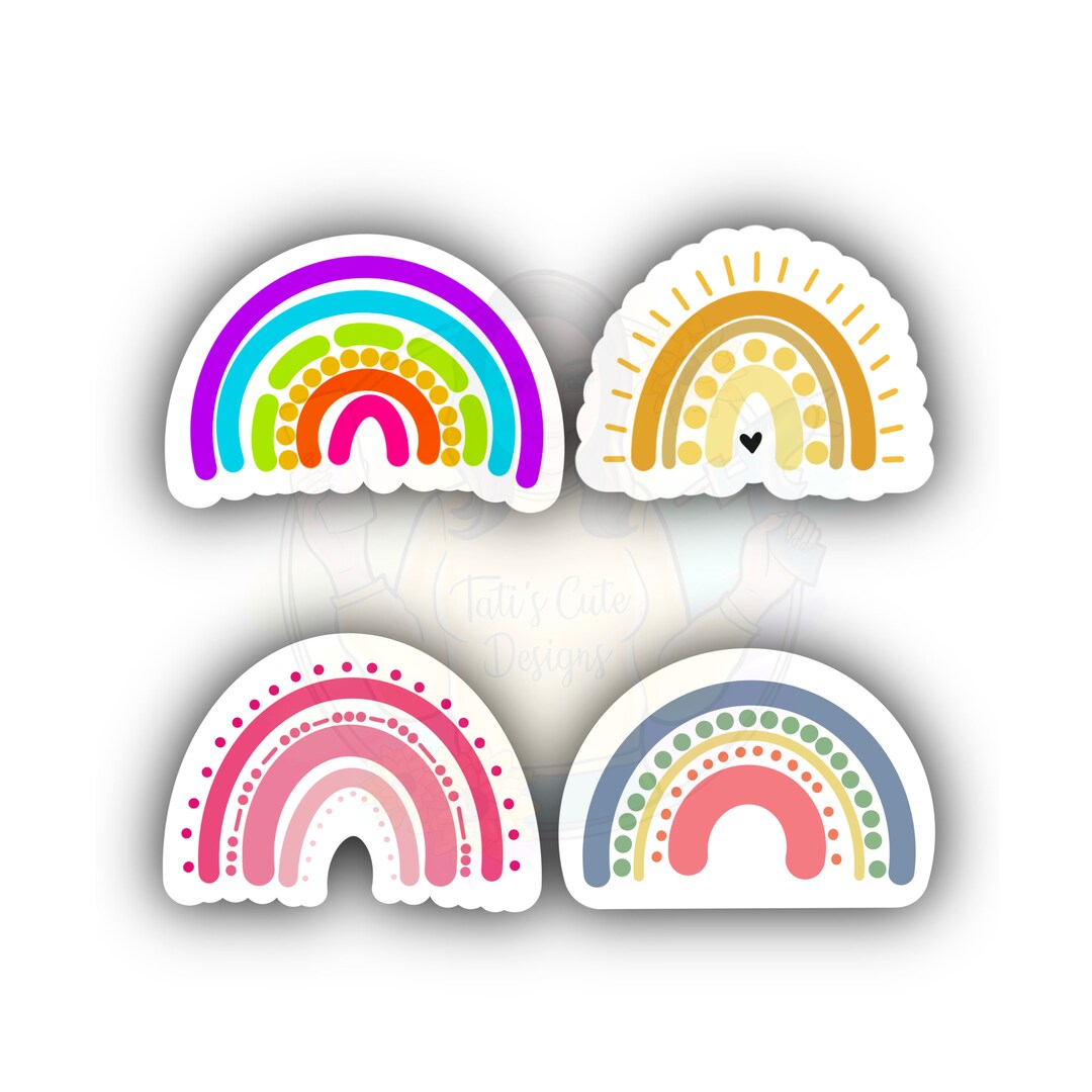 Rainbow PNG Digital Stickers Clipart - Etsy