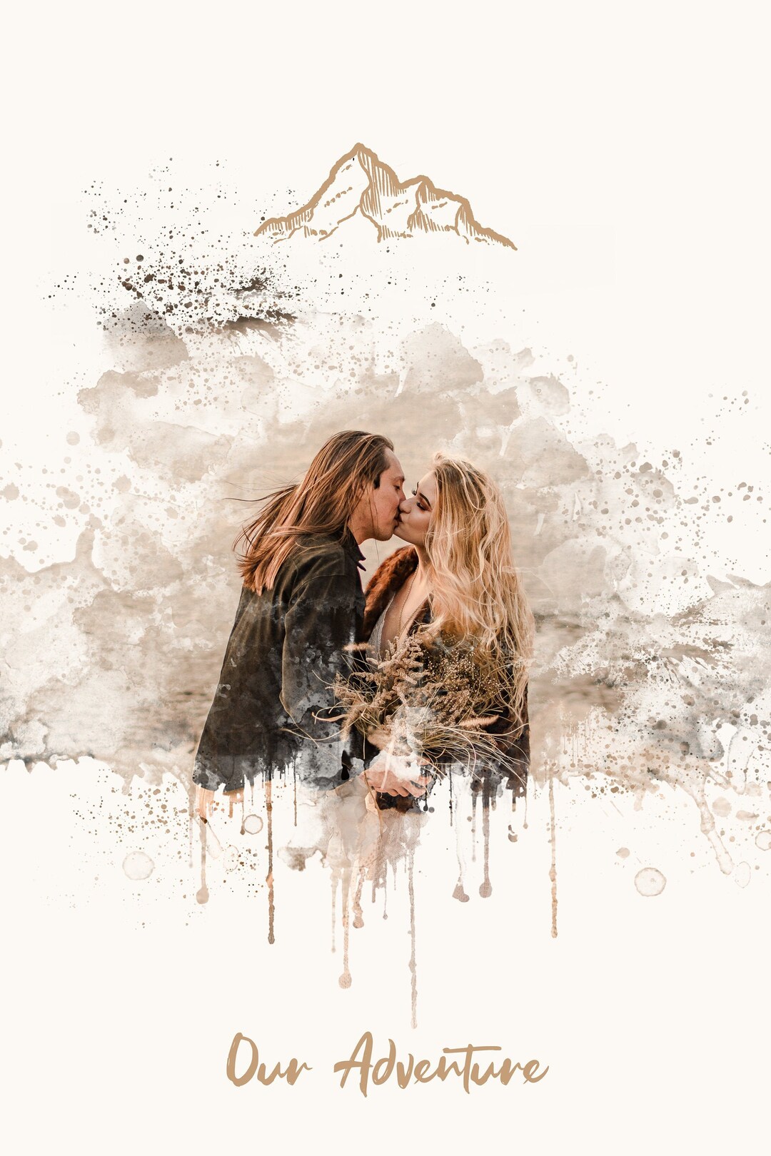 Our Adventure Digital Watercolor Template - Etsy